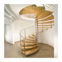 China Factory supply composite wooden stairs for gardening best sell spiral staircase for sale
