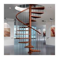 China Factory stainless steel wood baluster designs attic used spiral staircase for sale