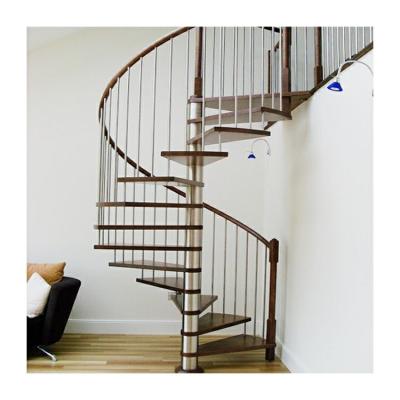 China Manufacturer stairs colorful oak wood tread attractive design spiral staircase for sale