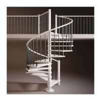 China Factory seller black thin wood tread reliable performance spiral staircase for sale