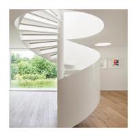 China Central round post modern design steel wood stairs narrow spiral staircase for sale