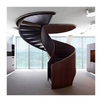 China Factory price wooden tread stairs design matte spiral staircase for sale