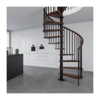 China Factory direct stairs painting wooden tread aluminium spiral staircase for sale