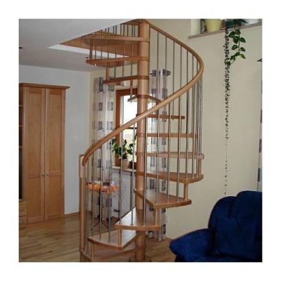 China Steel landing cheap wood stair treads galvanised spiral staircase for sale