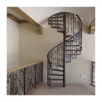 China Department prefinished wood stair treads timber steps spiral staircase for sale