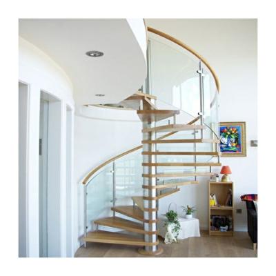 China Factory supply steel wood step stairs cool spiral spiral staircase for sale