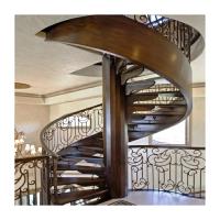 China WilliamArchi acacia glass stair treads indoor spiral crystal staircase for sale
