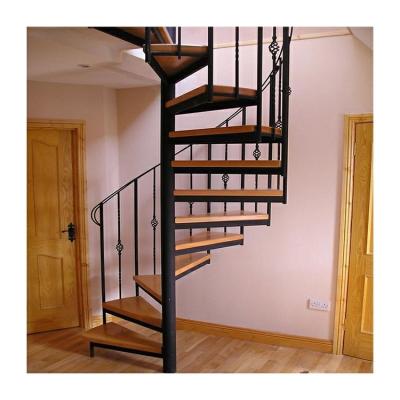 China Factory direct supply walnut wood stair tread new spiral staircase for sale