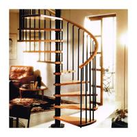 China Factory direct supply walnut wood stair tread new spiral staircase for sale