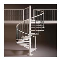 China Department colorful wooden step stairs black color spiral staircase for sale
