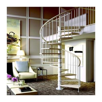 China Household individual firm black wood box steps stairs easy installed spiral staircase for sale