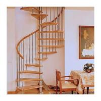 China Firm cable cable stairs steel tread or wooden step victorian spiral staircase for sale