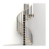 China Used steel beams stair wood treads luxury decorative spiral staircase for sale