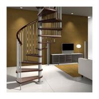 China Manufacturer supply outdoor wooden stairs beech spiral staircase for sale