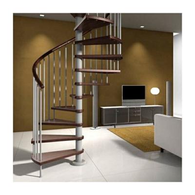 China Manufacturer supply outdoor wooden stairs beech spiral staircase for sale