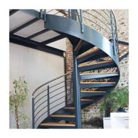 China Manufacturer supply outdoor wooden stairs beech spiral staircase for sale