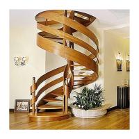 China Modern design royal indoor wood stairs house used spiral staircase for sale