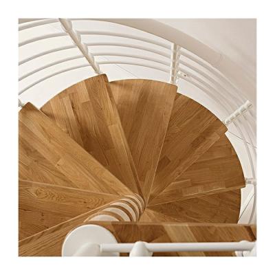 China WilliamArchi curved wooden stairs spiral tempered glass staircase for sale