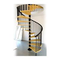 China WilliamArchi curved wooden stairs spiral tempered glass staircase for sale