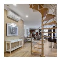 China General direct sales oak wood stairs exterior spiral staircase for sale