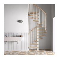 China General direct sales oak wood stairs exterior spiral staircase for sale