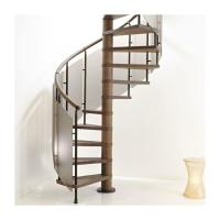China Household individual wood circle stairs home spiral staircase for sale