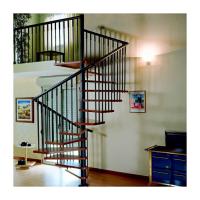 China Factory supply metal wood stairs powder coated steel spiral staircase for sale