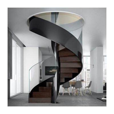 China Cheap corbels solid wooden stairs well reputed spiral staircase for sale
