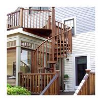 China Foshan factory safety steel wood steps stairs inexpensive spiral staircase for sale