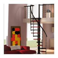 China Foshan factory safety steel wood steps stairs inexpensive spiral staircase for sale