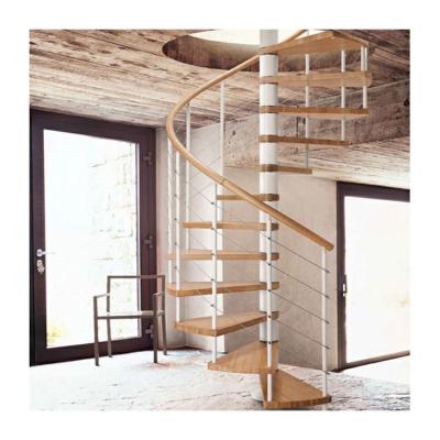 China Hotel high quality wooden stairs new design spiral staircase for sale