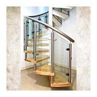 China Hotel high quality wooden stairs new design spiral staircase for sale