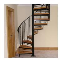 China China factory wood round stairs spiral glass tread staircase for sale
