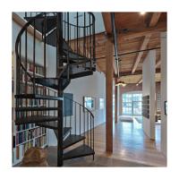 China China factory wood round stairs spiral glass tread staircase for sale