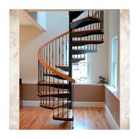 China Modern design thick wood stair treads how to build spiral staircase for sale
