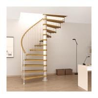 China Modern design thick wood stair treads how to build spiral staircase for sale
