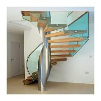 China Modern design used indoor attic solid wood stairs ourdoor spiral staircase for sale