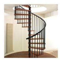 China Modern design used indoor attic solid wood stairs ourdoor spiral staircase for sale