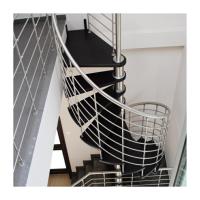 China Modern design used indoor attic solid wood stairs ourdoor spiral staircase for sale