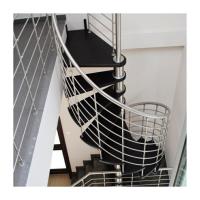 China Wholesale agent simple wood stairs carbon steel structure spiral staircase for sale