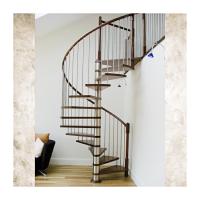 China Manufacturer supply modern indoor steel wood stairs classic spiral staircase for sale