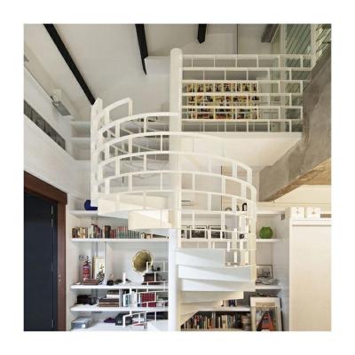 China Residential Wood glass stairs outside spiral staircase for sale
