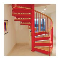 China Residential Wood glass stairs outside spiral staircase for sale