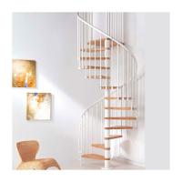 China Foshan factory royal wood stairs prefabricated glass spiral staircase for sale