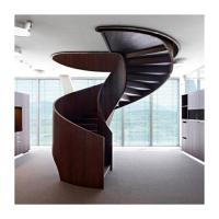 China Factory direct solid wooden tread stairs spiral outdoor staircase for sale