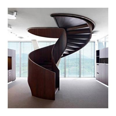China Factory direct solid wooden tread stairs spiral outdoor staircase for sale