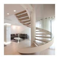 China Museum antique wood stairs grand spiral staircase for sale