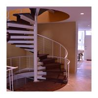 China Villa wood steel stair adjustable best sell spiral staircase for sale