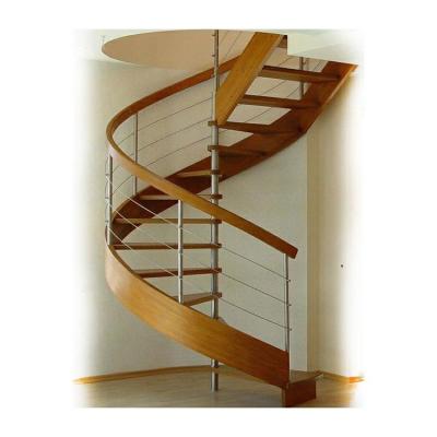 China Hotel interior wood stairs concrete spiral staircase for sale