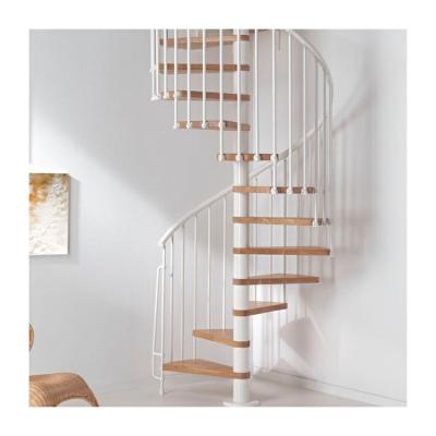 China Step stool steel wood round stairs used home spiral staircase for sale